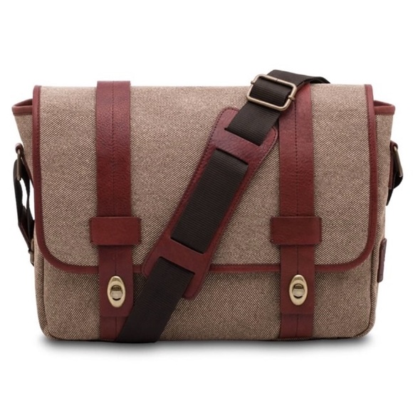 Bosca | Bags | Bosca Canvas Leather Flap Messenger Bag Nwt | Poshmark